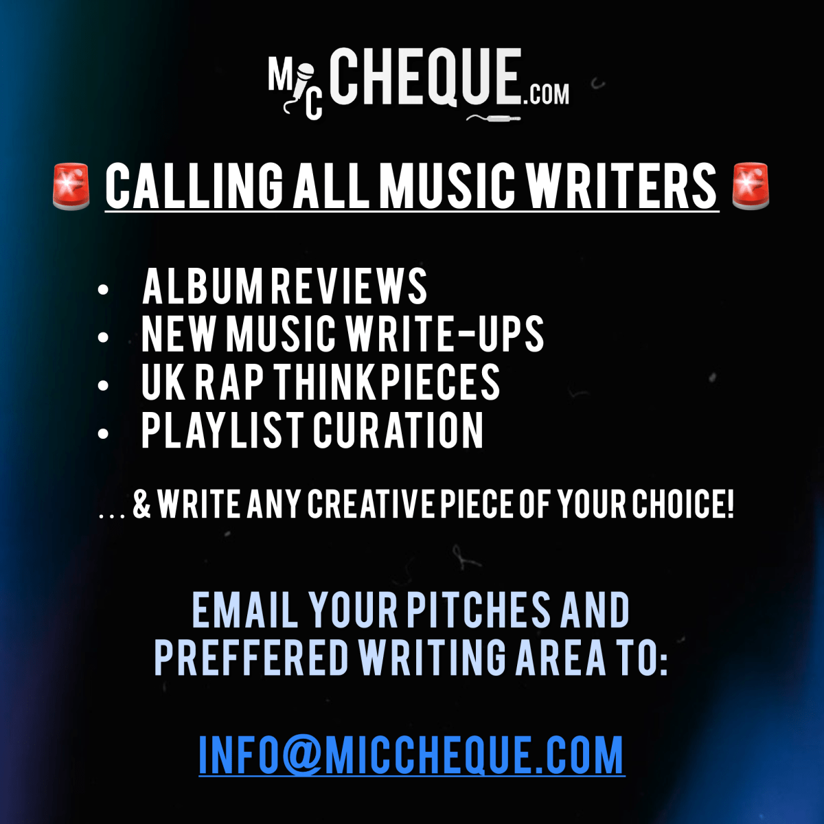 Contribute to Mic Cheque! – Mic Cheque
